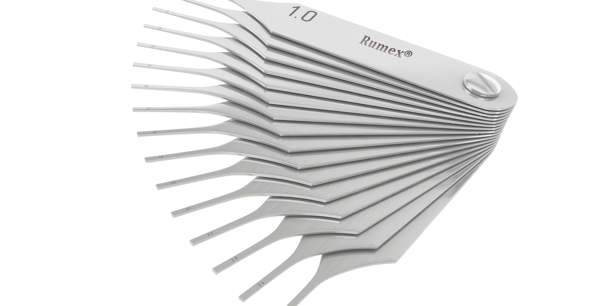 2-062S Rumex Internal Micro Incision Gauges, 16 Blades 1.00-2.50 mm ...